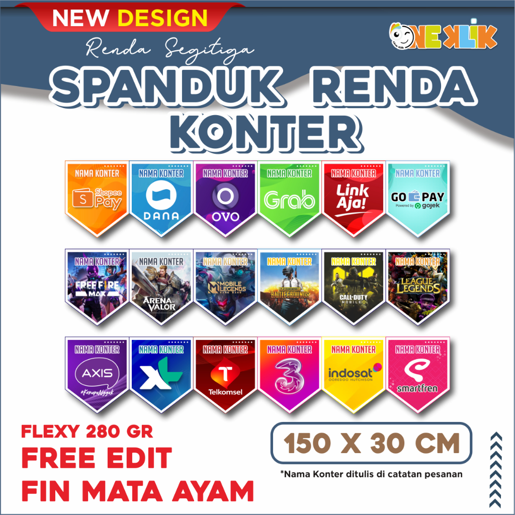 Jual Banner Renda Konter / Spanduk Konter Murah /Flag Banner Murah / Spanduk Murah -Oneklik. 1 ...