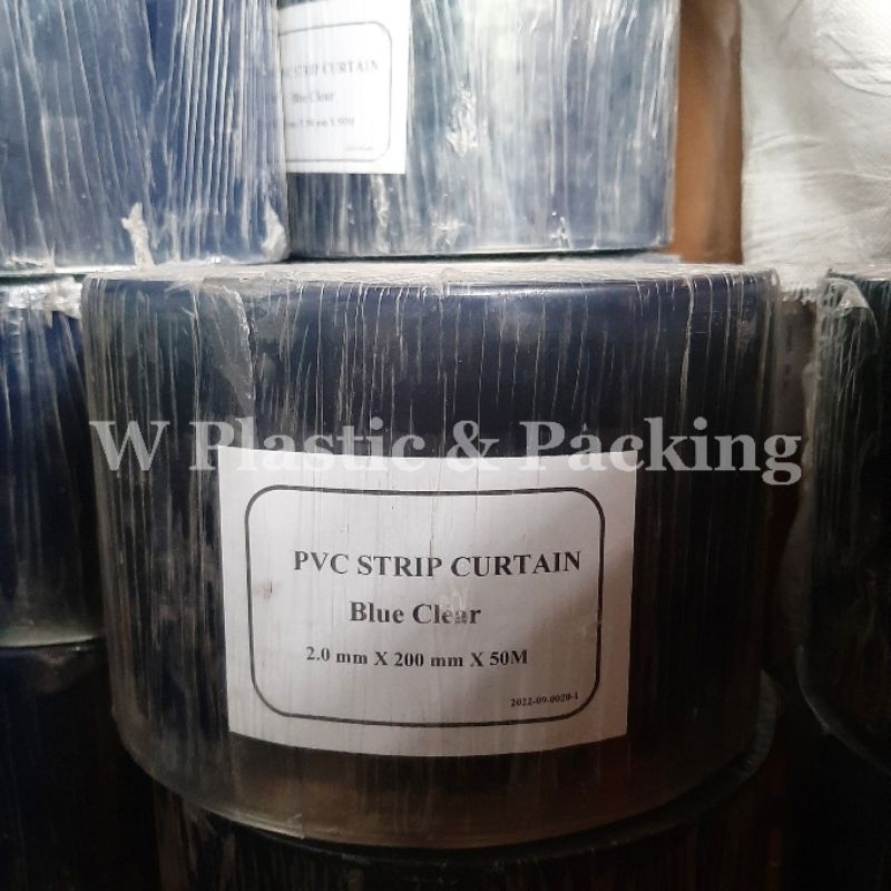 Jual Tirai PVC curtain blue clear / bening 2mm x 200mm x 50m | Shopee ...