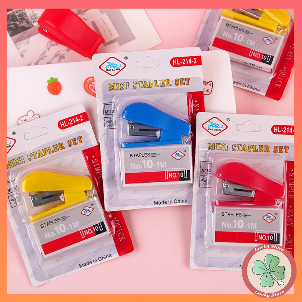 Jual Set Stapler Mini Staples Kertas Hekter Lucu | Shopee Indonesia