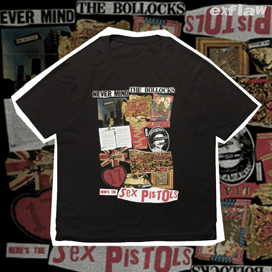 Jual Kaos Band Se X Pistols Collage Poster T Shirt Bootleg Punk Rock