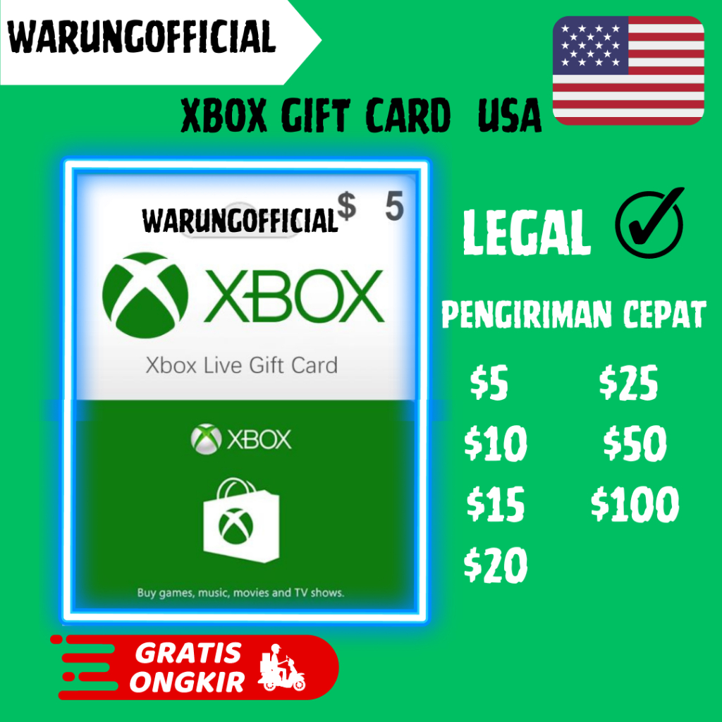 Jual Xbox Gift card USD Wallet Xbox Wallet US | Shopee Indonesia