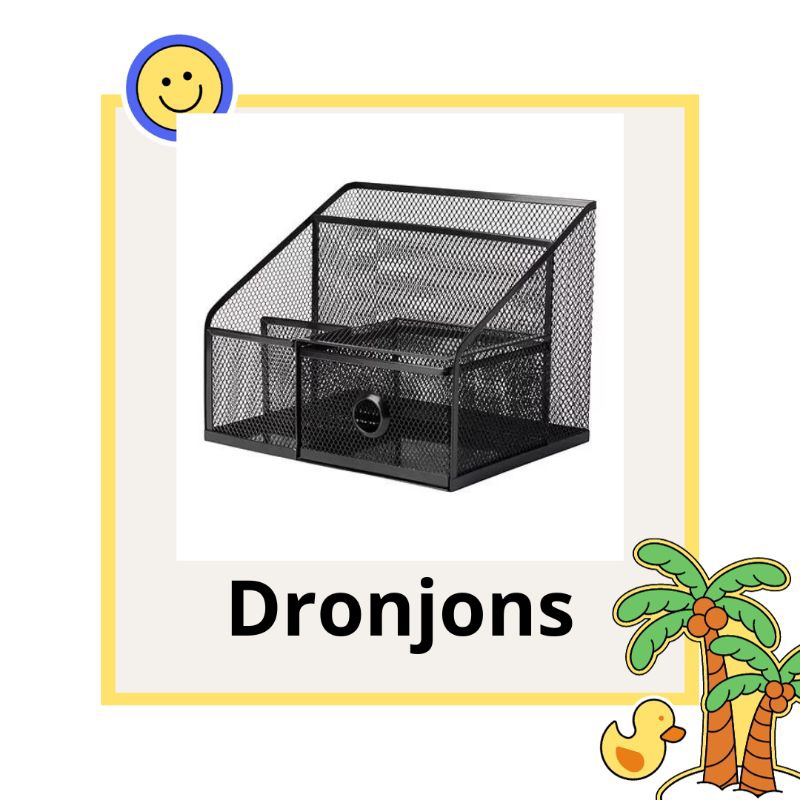 Jual DRONJONS Pengatur meja kerja, hitam, 25x20 cm | Shopee Indonesia