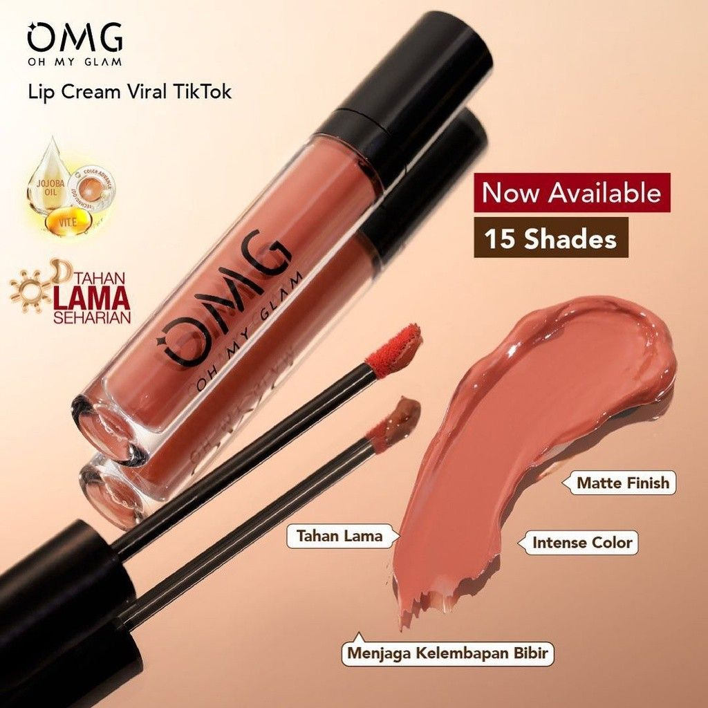 Jual OMG OH MY GLAM MATTE KISS LIP CREAM | Shopee Indonesia