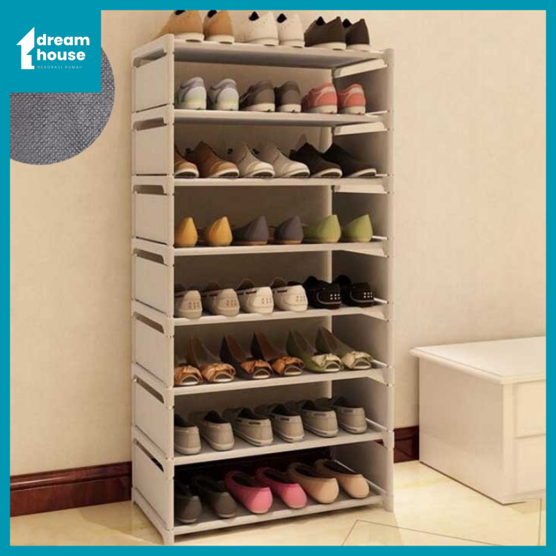 Jual Rak Sepatu Portable 8 Susun Rak Tempat penyimpanan Sendal Sepatu ...