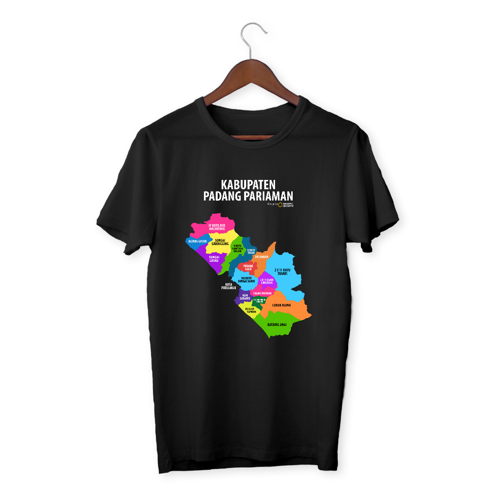 Jual Kaos Peta Kabupaten Padang Pariaman, Sumatera Barat - Tshirt Map ...