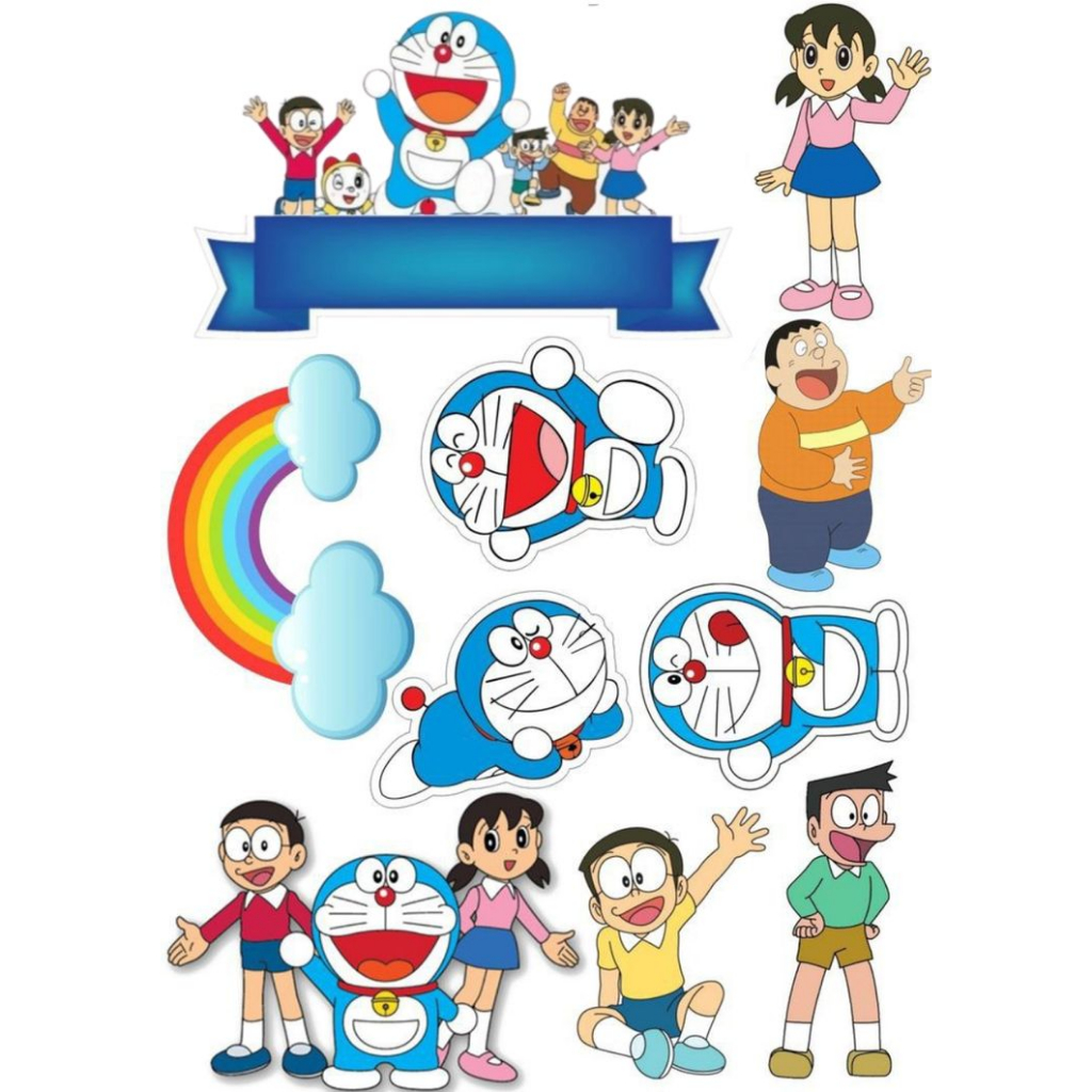 Jual Doraemon/Topper Cake Happy Birthday Bisa Request Nama dan umur ...