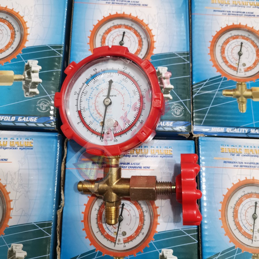 Jual Manifold Manifol HIGH Alat Ukur Tekanan Freon AC R22 R32 R134 R410 ...
