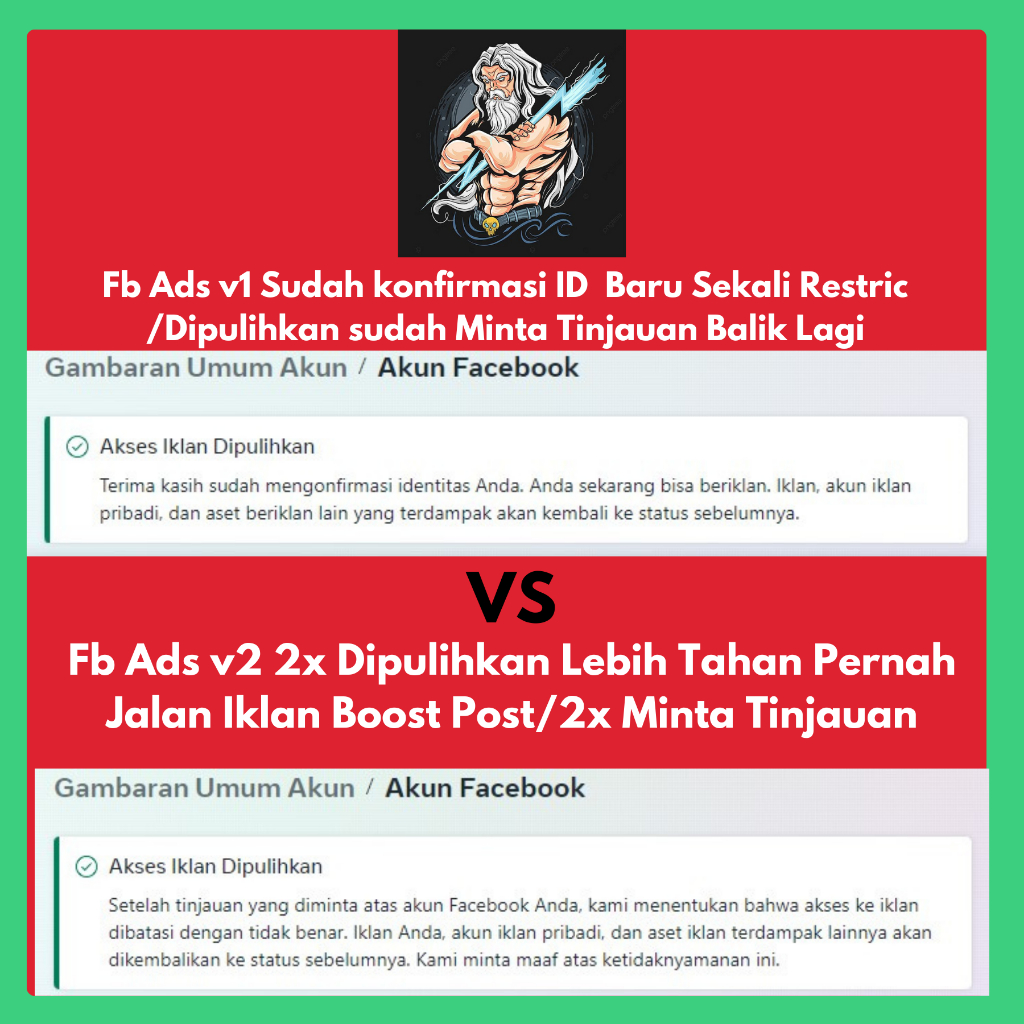 Jual Akun Facebook Ads Fb Ads Dipulihkan 2x Mode 2 V2 Bergaransi ...