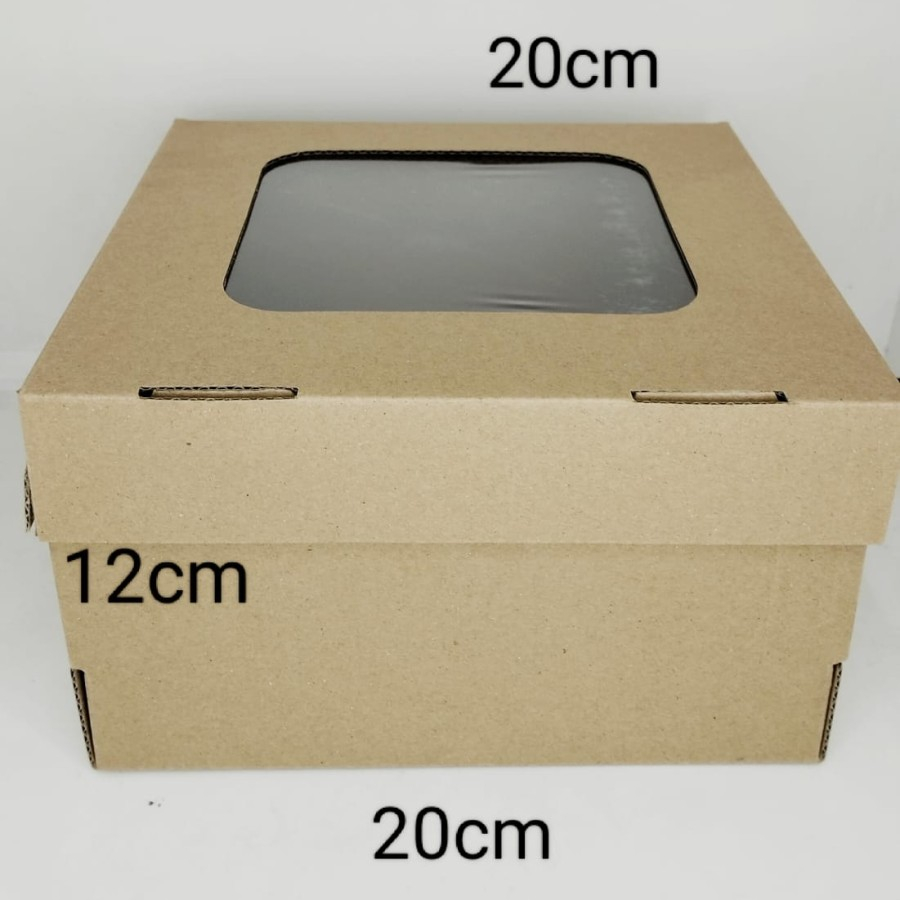 Jual 5 pcs Cake Box Mika 20X20X12 cm E FLUTE Kardus ( Senyawa ...