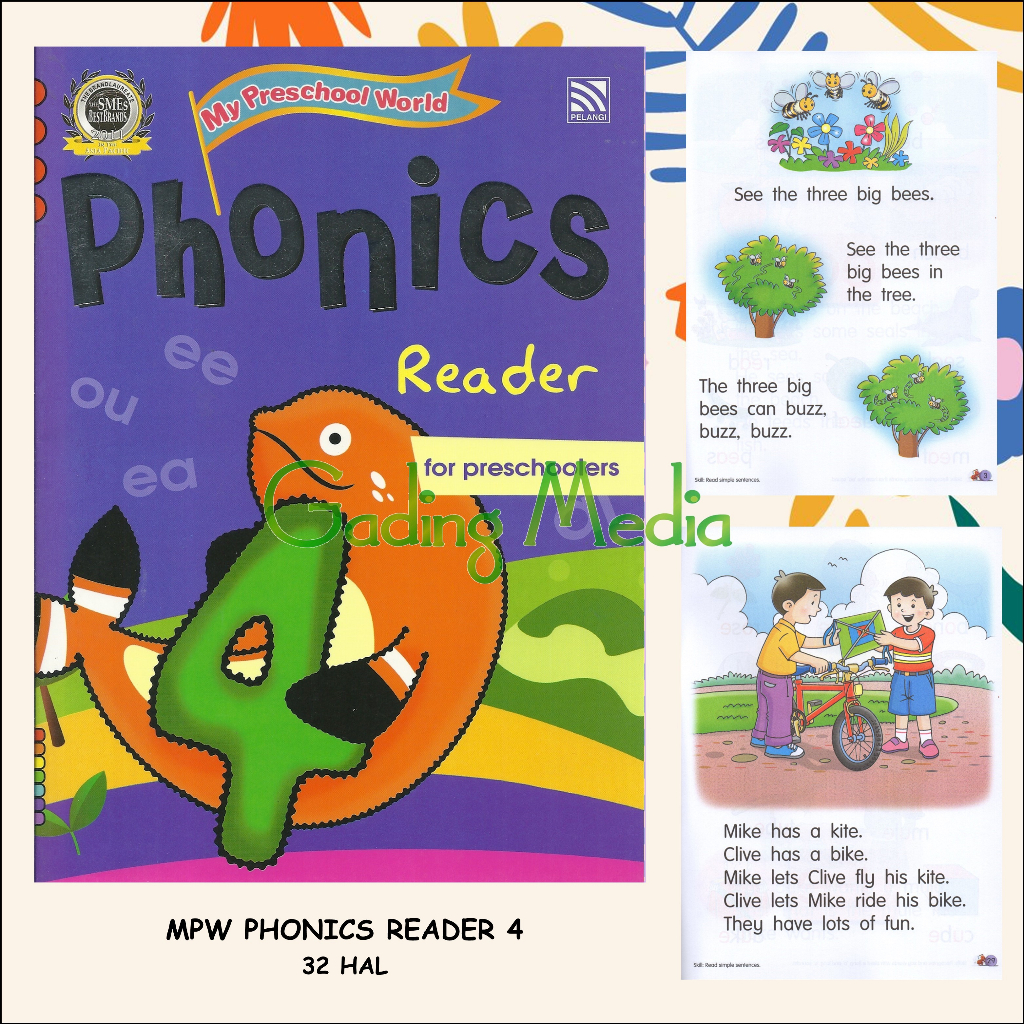 Jual KINDERGARTEN PHONICS - MPW Phonics Reader/Activity Book 1 - 4 ...