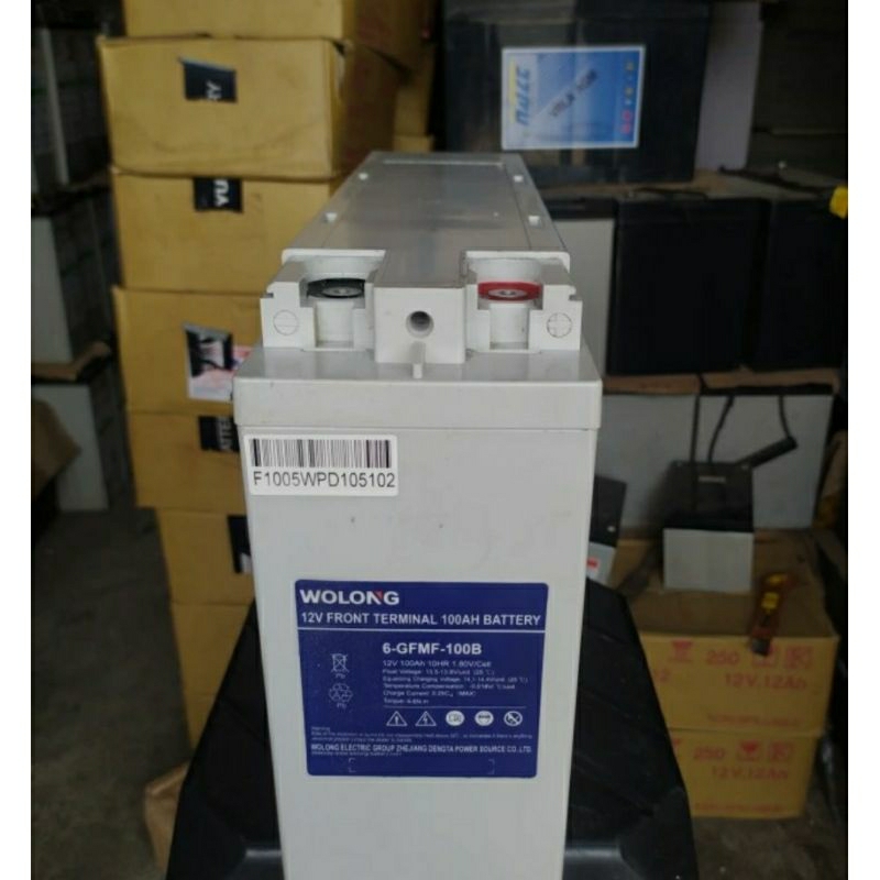 Jual Battery kering vrla wolong 6-GFMF-100B 12V 100Ah bekas berkualitas ...
