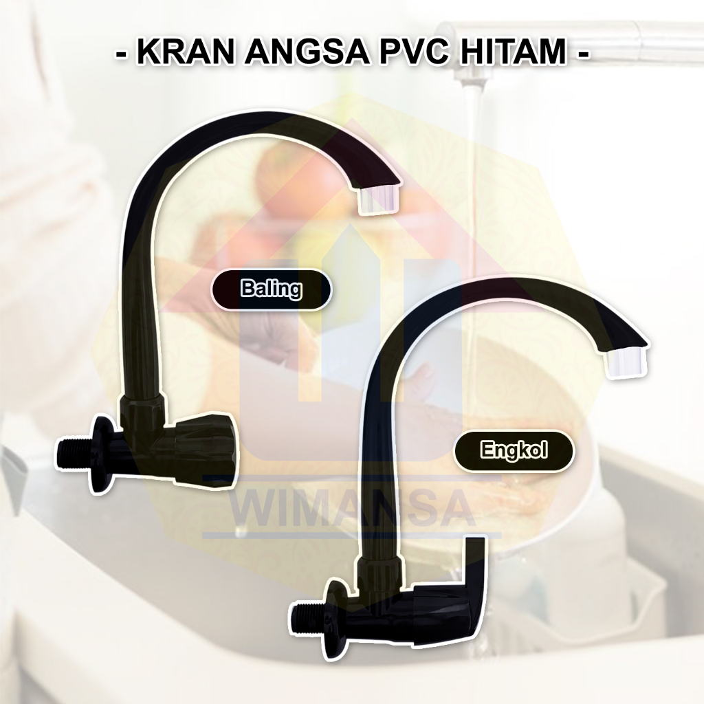 Jual KRAN ANGSA PVC HITAM - KRAN WASTAFEL CUCI PIRING | Shopee Indonesia