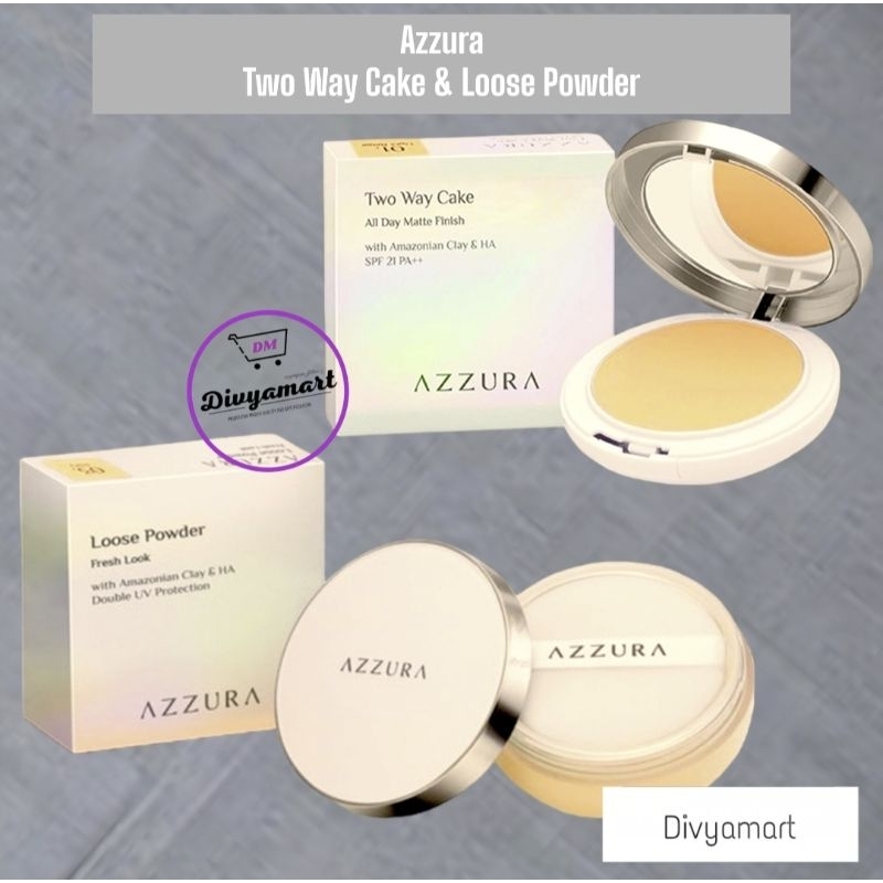 Jual Azzura Two Way Cake & Loose Powder 30g / 12g | Shopee Indonesia