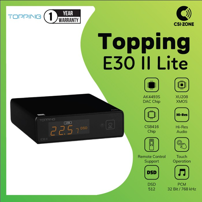 Jual Topping E30 II Lite / E30 Lite AK4493S HI-Res DAC / Amplifier ...