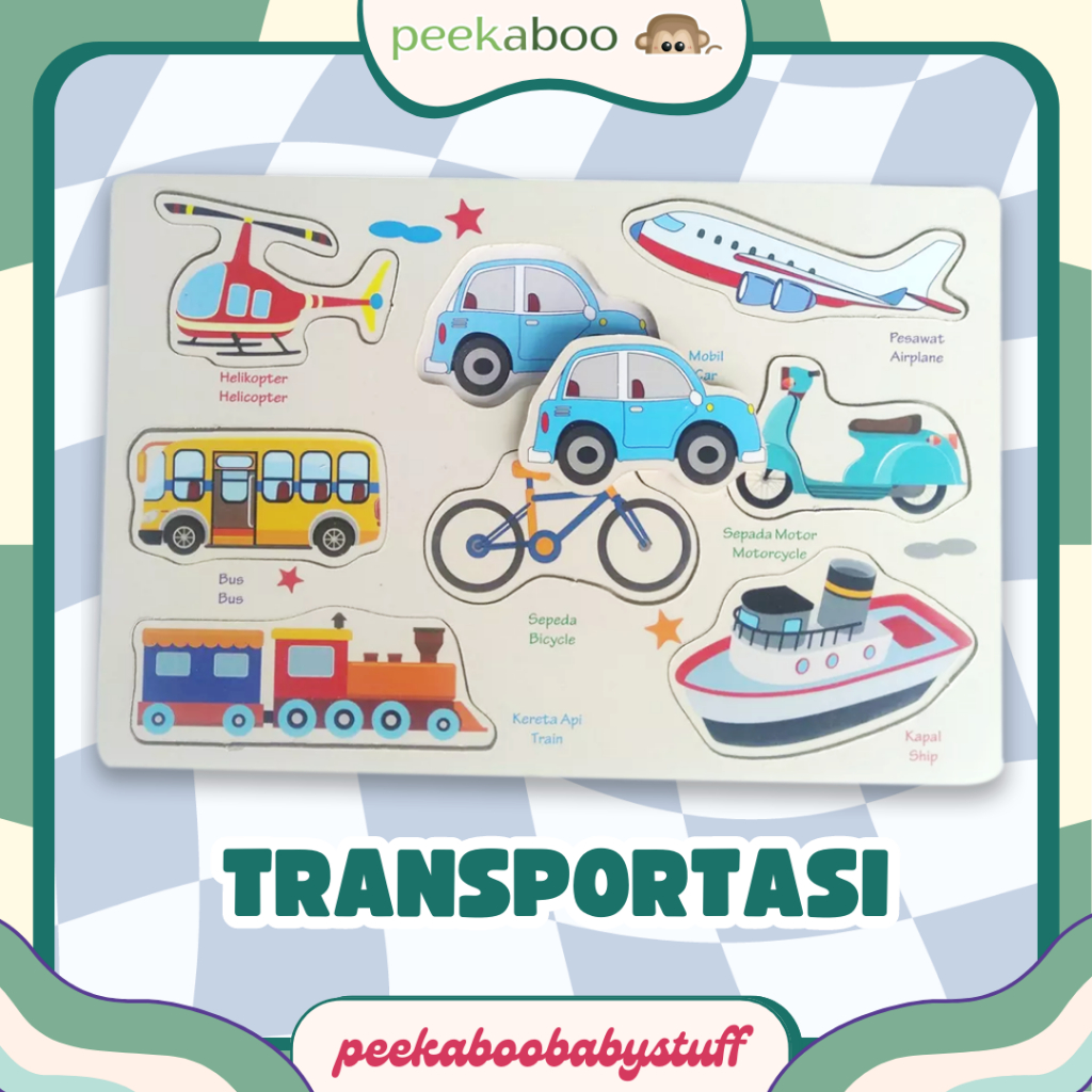 Jual PUZZLE KAYU KNOB MAINAN EDUKASI ANAK DENGAN BACKGROUND - TEMA ...