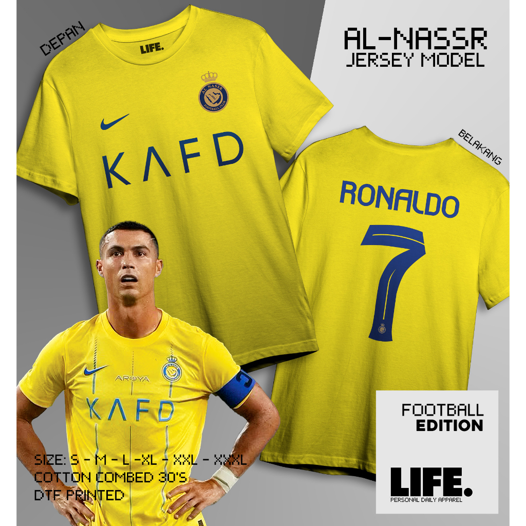 Jual Kaos Al Nassr Kafd Ronaldo Cr7 Terbaru Model Jersey Baju Bola Liga