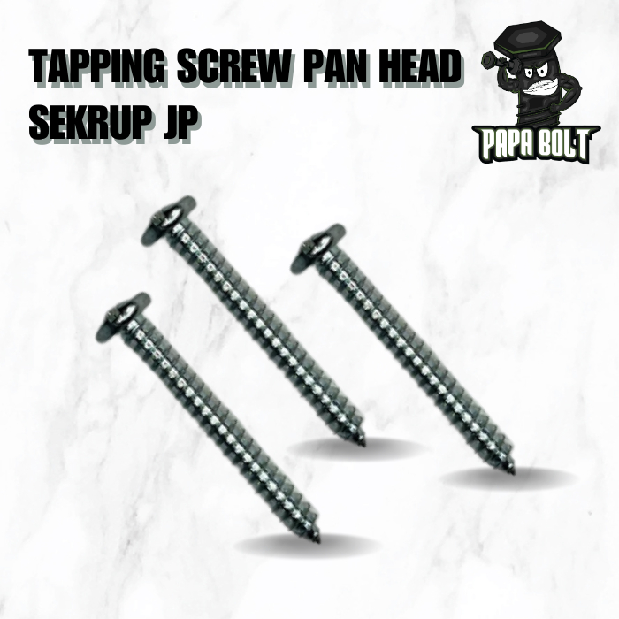 Jual Tapping Screw Pan Head / Skrup JP / Baut Sekrup #14 x 1/2 - 3 ...