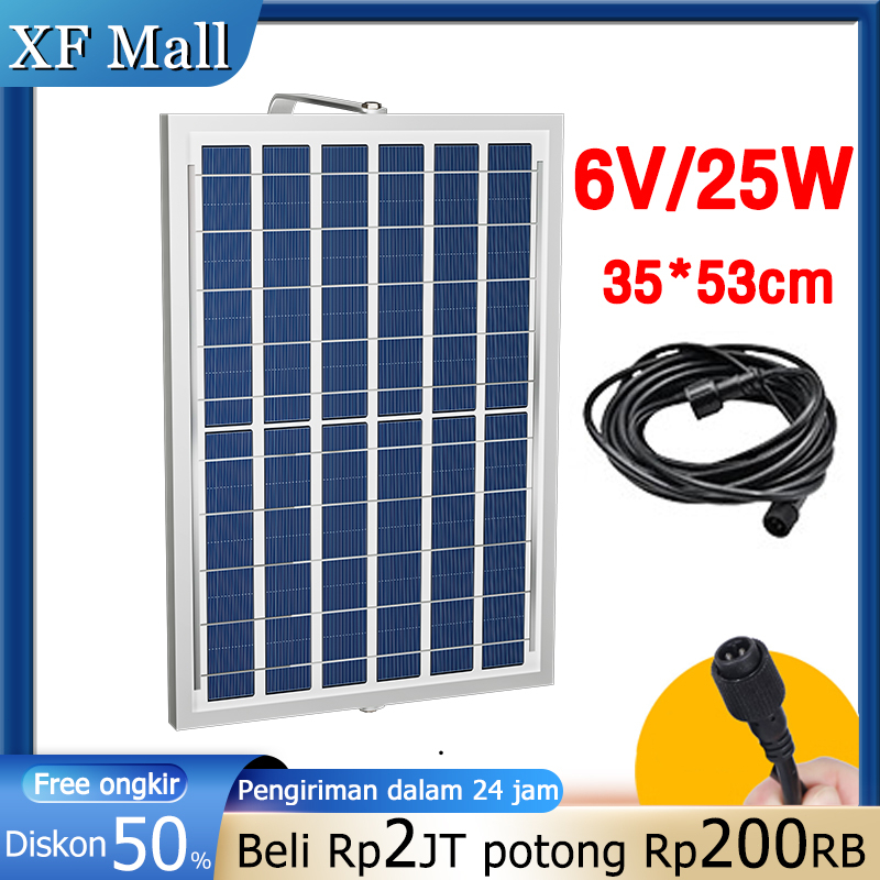 Jual solar panel 25W 35*53cm Papan solar solar cell panel surya 6V ...