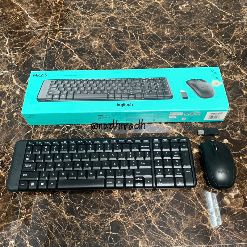Jual Preloved Logitech MK215 Combo Keyboard dan Mouse Wireless Compact | Shopee Indonesia