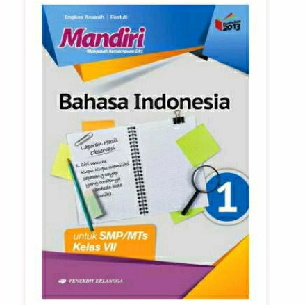 Jual Buku Pendidikan Mandiri Bahasa Indonesia SMP Kelas 7/VII/1 Erlangga | Shopee Indonesia