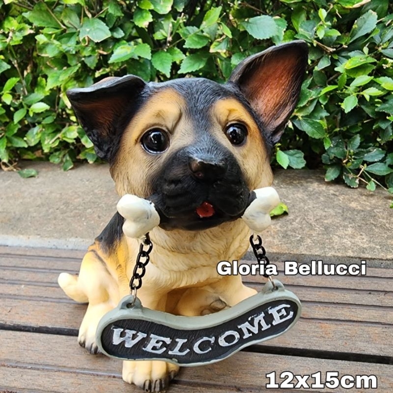 Jual patung anjing herder pajangan doggy german shepherd dekorasi rumah ...