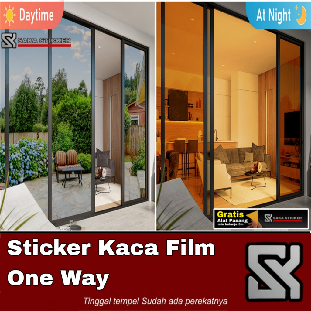 Jual Stiker Kaca Film Cermin Jendela Rumah Kantor Mobil Ruko One Way Tidak Tembus Pandang ...