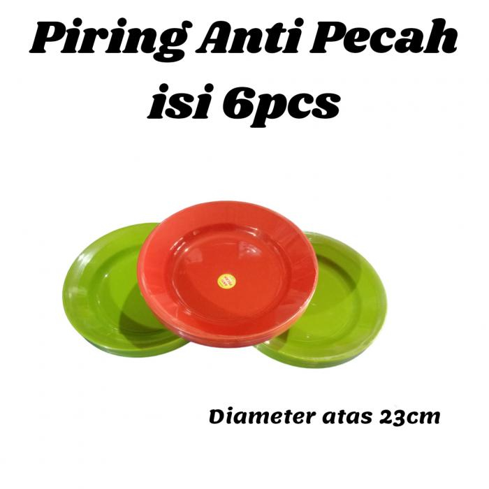 Jual Piring Anti Pecah isi 6pcs | Shopee Indonesia
