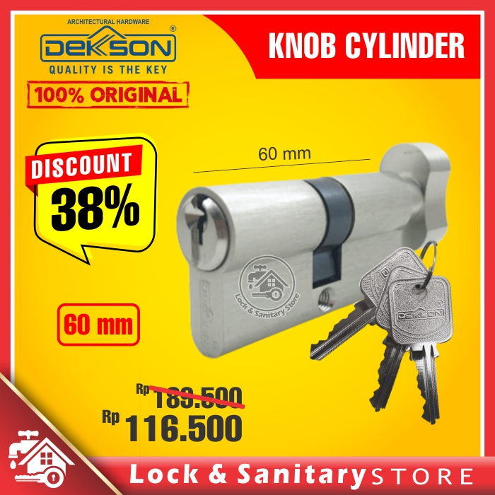 Jual Knob Cylinder Silinder Knob Dekson Dekkson CYL TC DL 60MM SN Silinder Kunci Pintu | Shopee ...