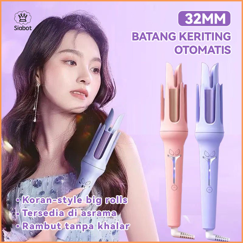 Jual Catokan Rambut Ceramics 32mm Catokan Curly Otomatis Curly Rambut Curling Iron Ion negatif ...