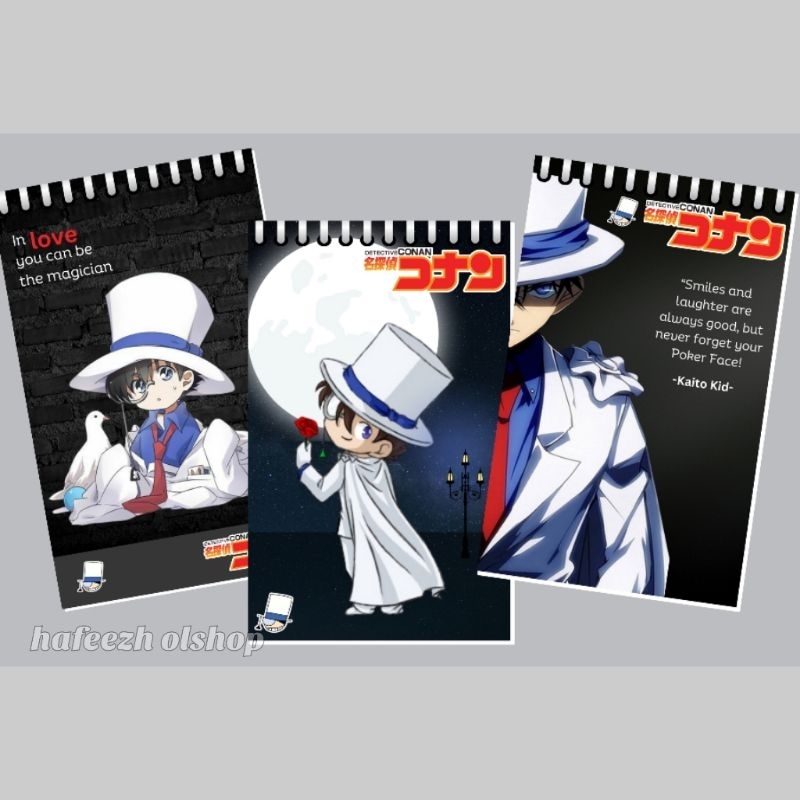 Jual Buku Catatan Buku Saku Notebook Notes Notepad Spiral Kaito Kid ...