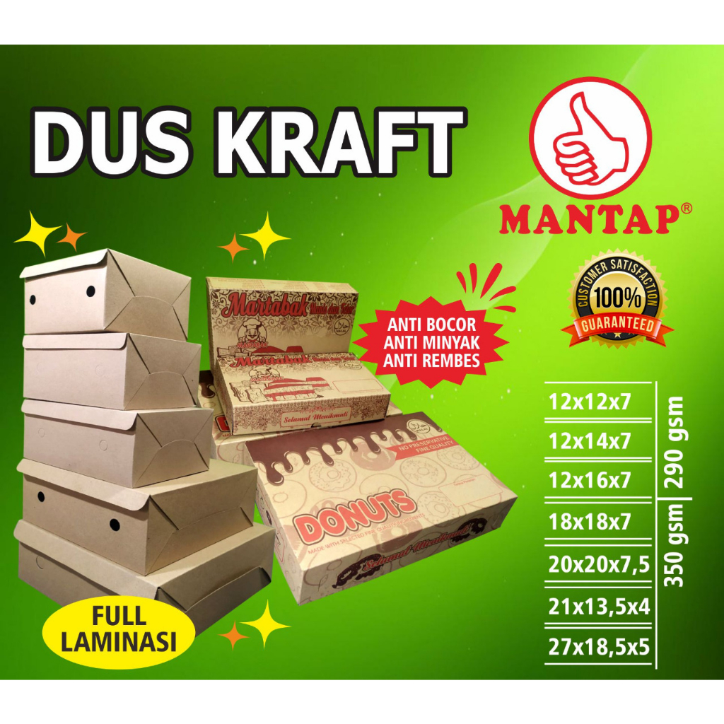 Jual Box Kardus Snack Kue GS Kraft Coklat Full Laminasi Tebal 12x12 ...