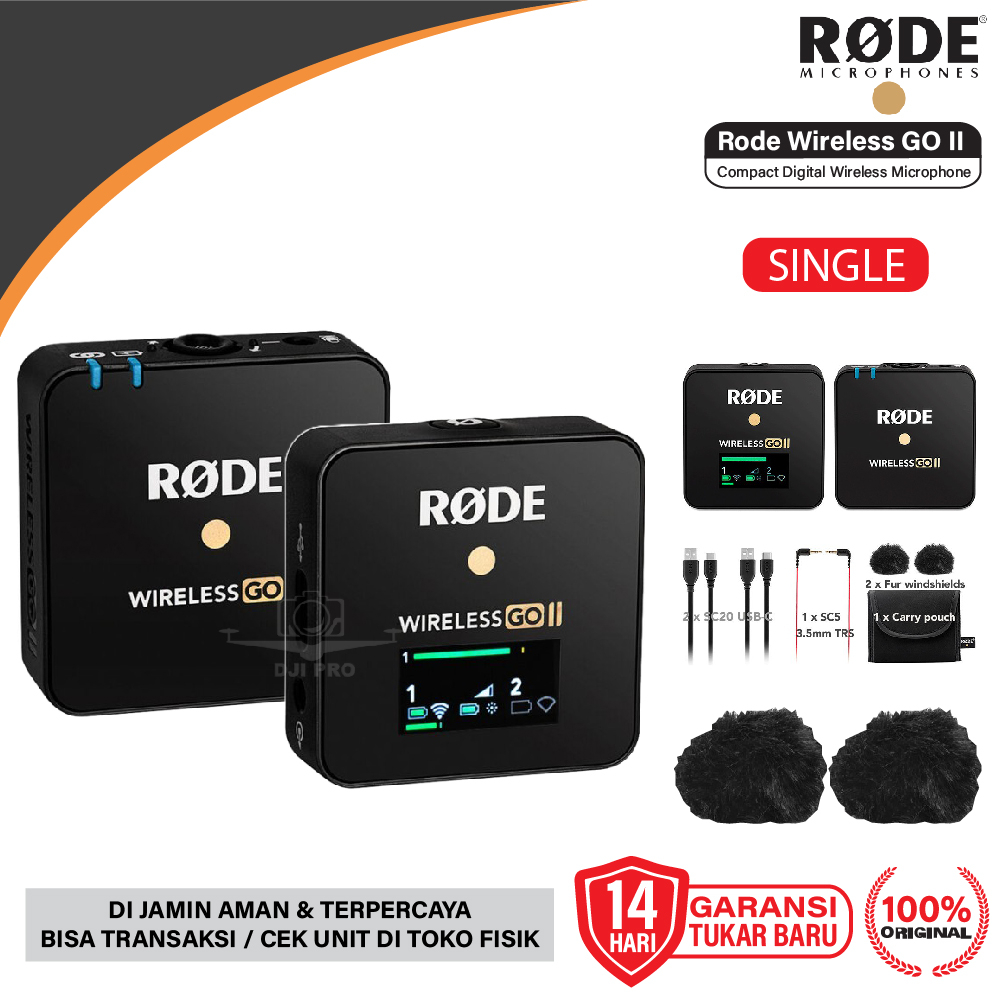 Jual Rode Wireless GO II Single Digital Wireless Microphone Original ...