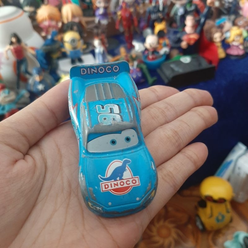 Jual mobil besi diecast tomica disney mcqueen dinoco blue | Shopee ...
