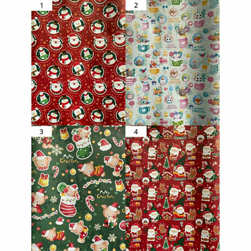 Jual Bundle Kertas Kado & Kartu Natal Sanwa / Promo Kertas Kado Natal ...