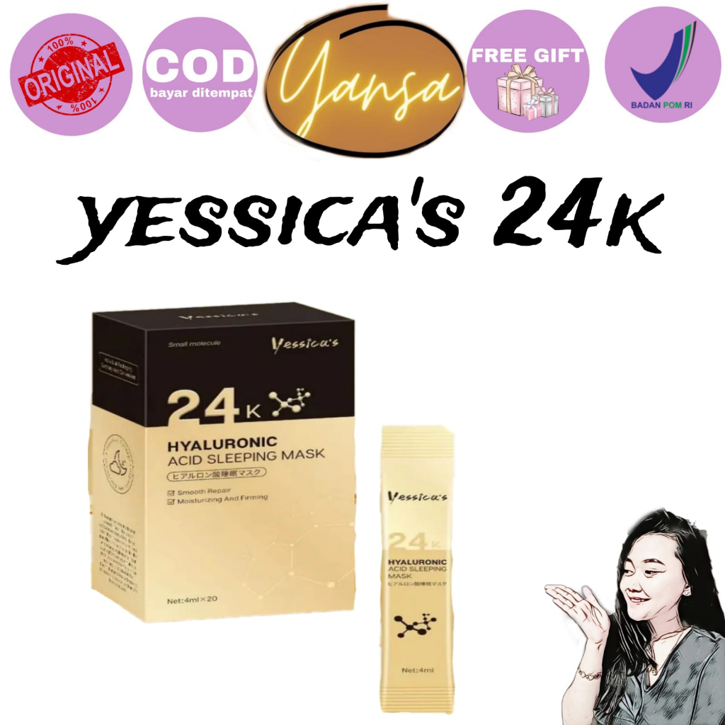 Jual Yessica's 24k Sleeping Mask / Yessica's 24K Leave On gold lavender ...