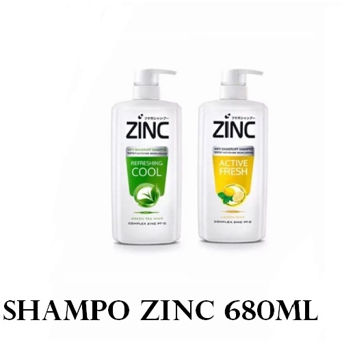 Jual ZINC ANTI DANDRUFF SHAMPOO 680 ML Shampo Zinc Refreshing Cool ...