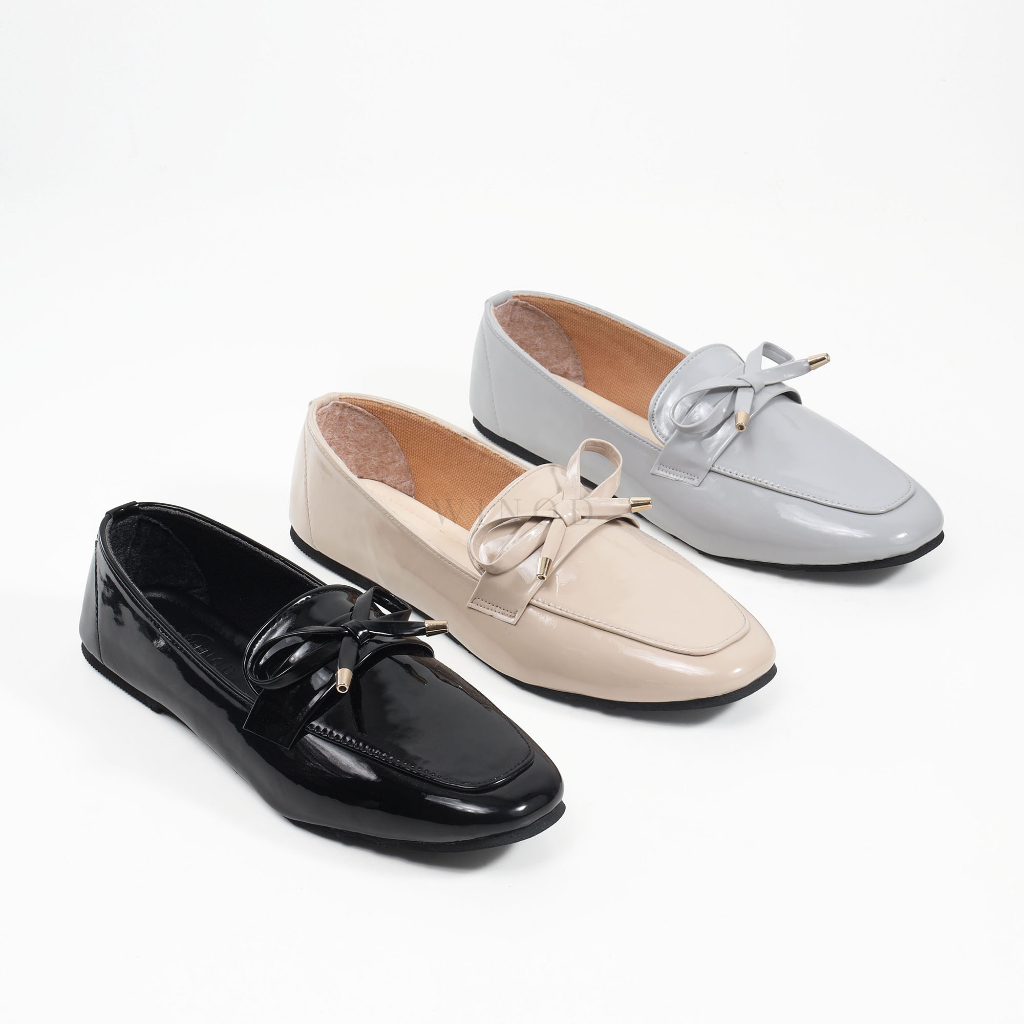 Jual WINOD Albani Flatshoes Sepatu Flat Wanita Glossy Daily Raya ...