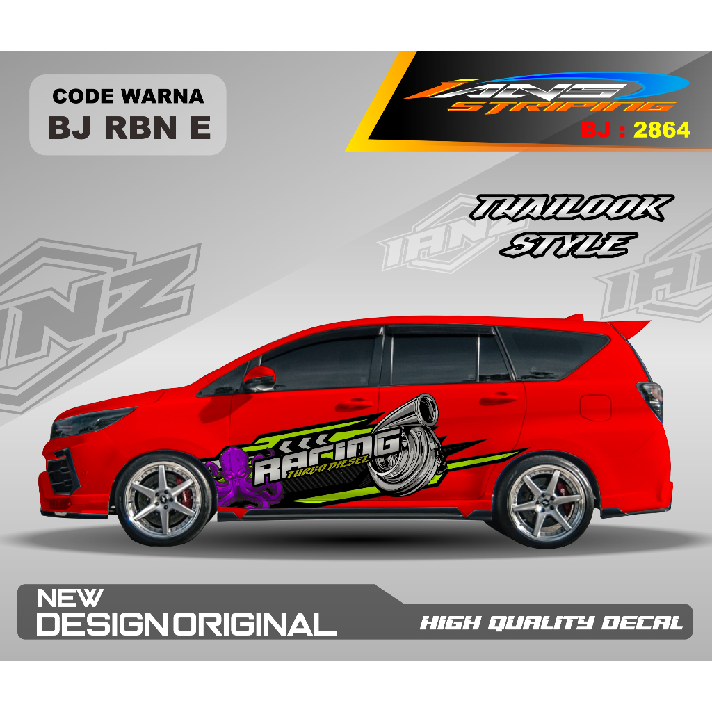 Jual BJ 2864-DECAL STIKER MOBIL THAILOOK STYLE-STICKER GAYA CUMI CUMI ...