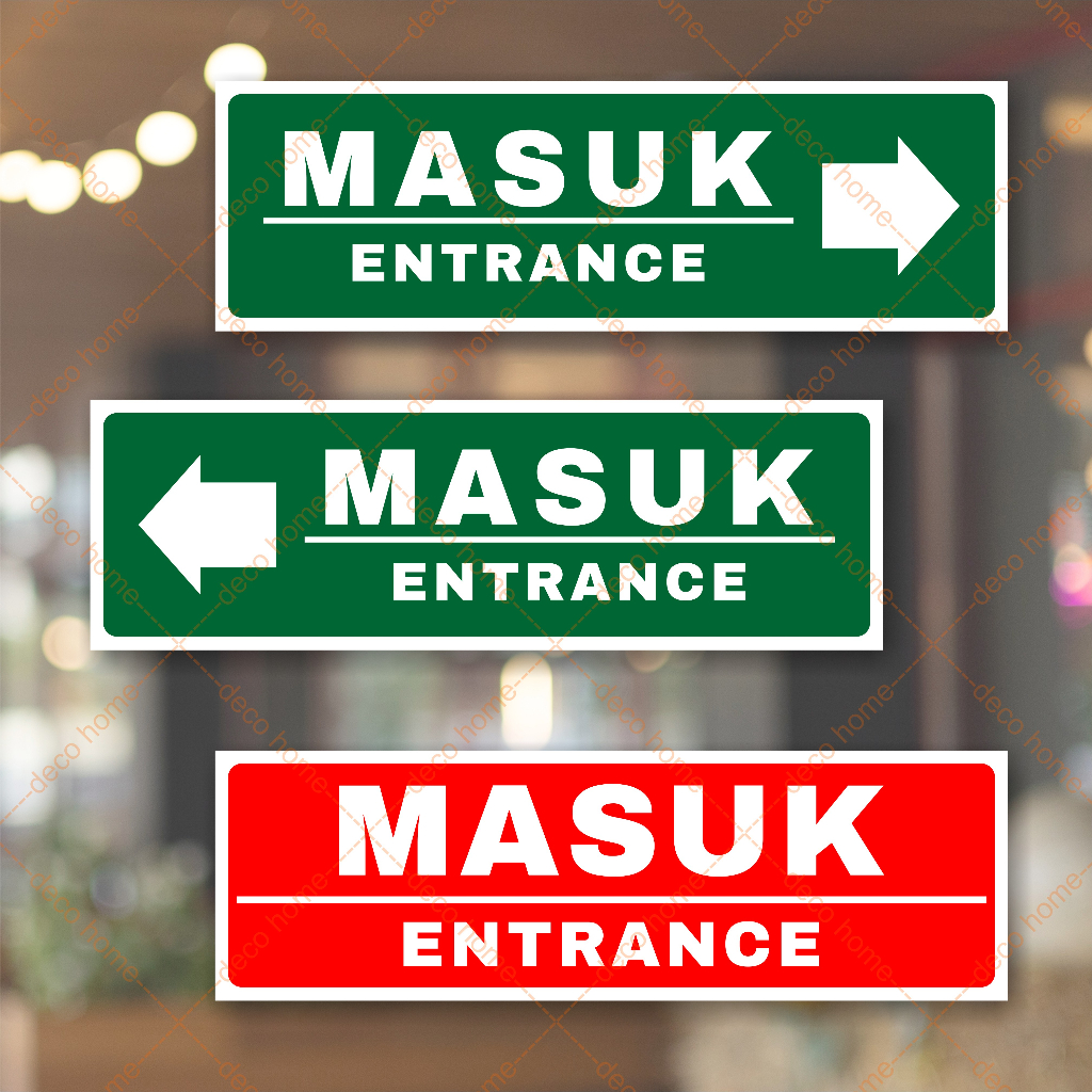 Jual Sticker Waterproof Penanda Masuk Entrance | Shopee Indonesia