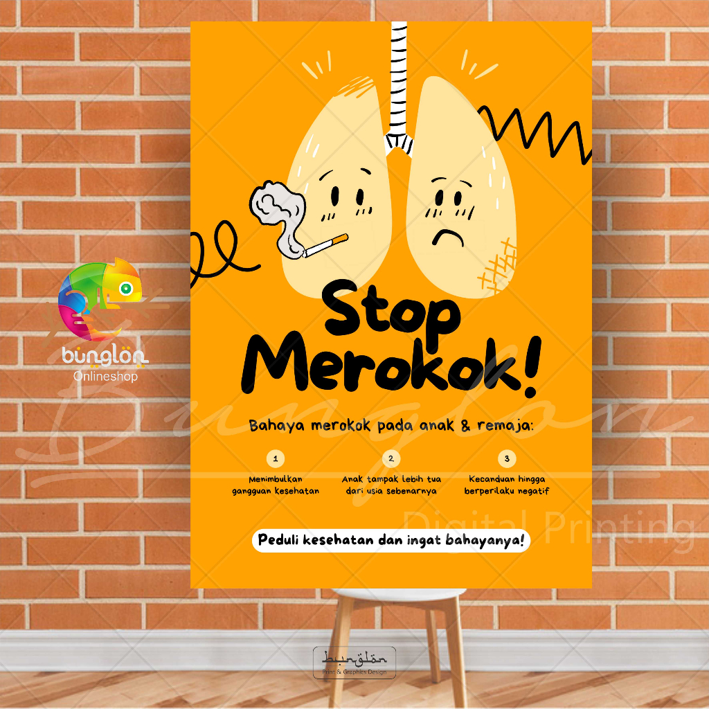 Jual Poster Edukasi Stop Merokok | Shopee Indonesia