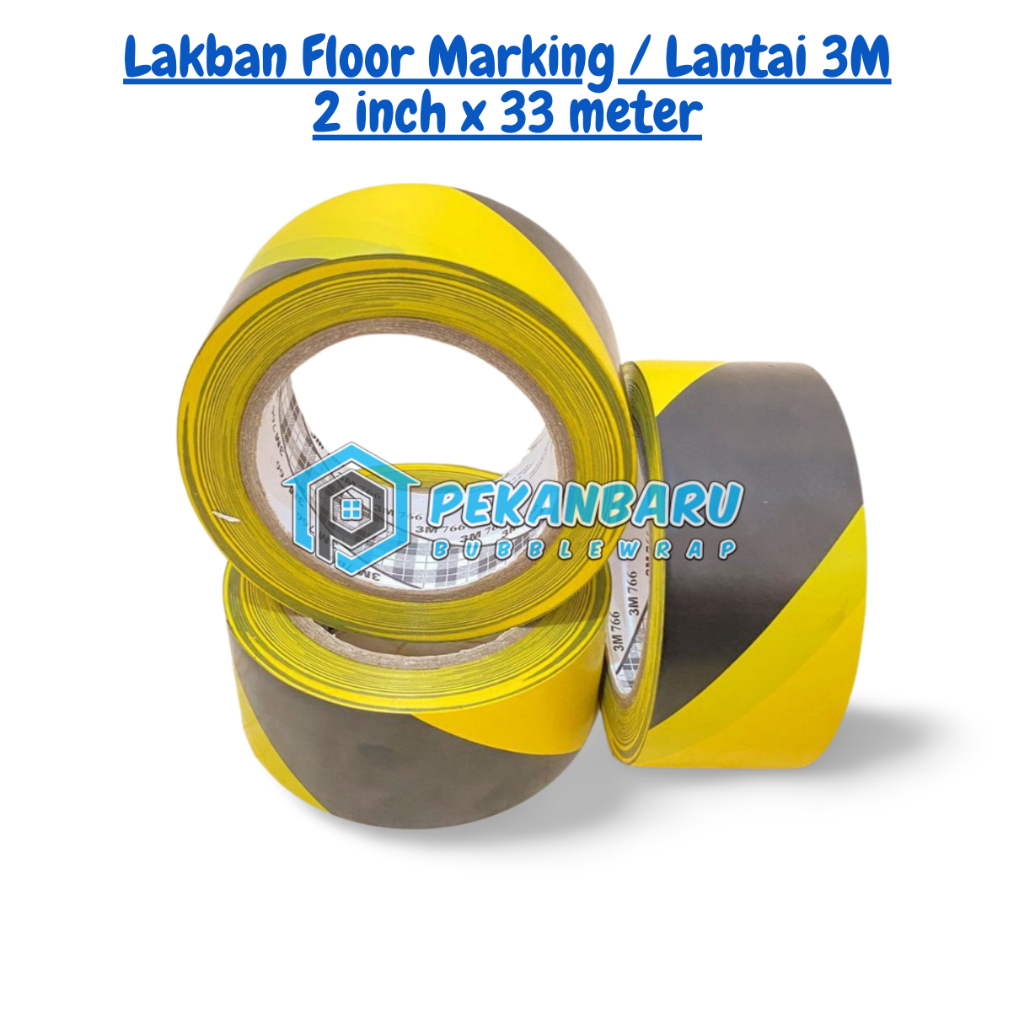 Jual Lakban Lantai / Floor Marking - 3M 766 Yellow Black 2 Inch x 33 Meter | Shopee Indonesia