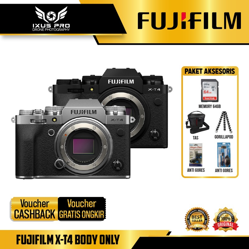 Jual FUJIFILM X-T4 / XT4 Body Only Mirrorless Digital Camera | Shopee ...