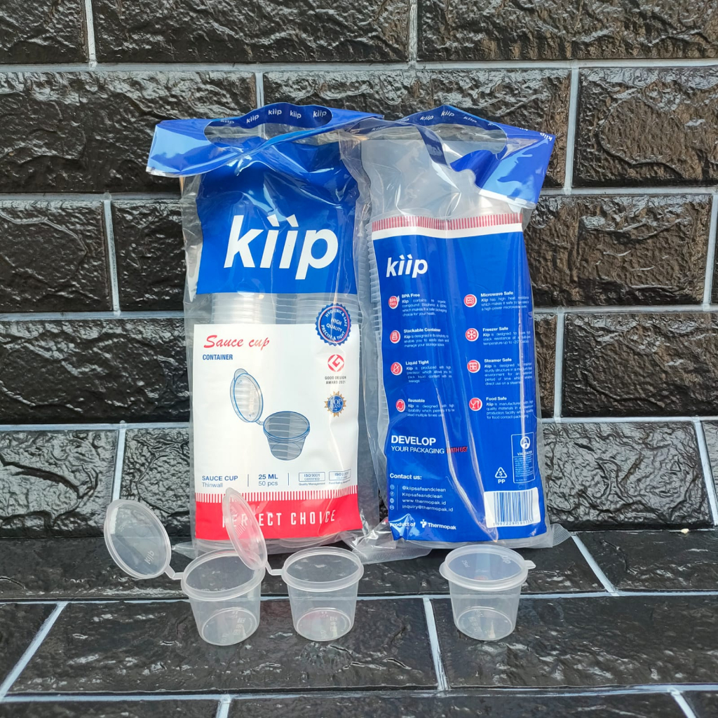 Jual Cup Saos 25 & 35 ml Merk KIIP / Cup saos KIIP per pack | Shopee ...