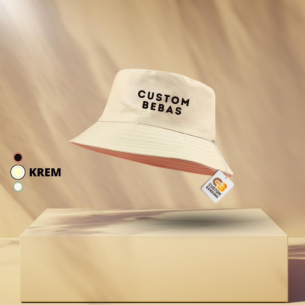 Jual Topi Bucket Bisa Custom Nama Sendiri Atau Bucket Hat Motif Topi ...