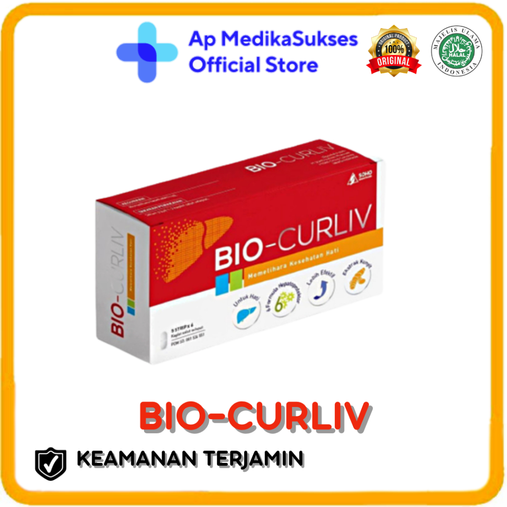 Jual Bio-curliv 6 Kaplet - Suplemen untuk kesehatan liver/hati (Harga ...