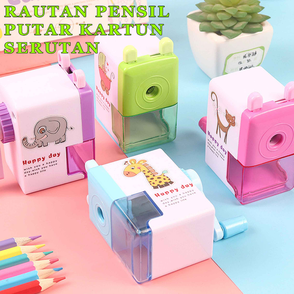 Jual Rautan Pensil / Rautan Putar Kartun / Serutan Multifungsi | Shopee ...