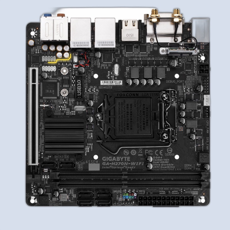 Jual Mainboard mini itx suport procesor gen6/7 gigabyte Ga-h270N-WiFi ...