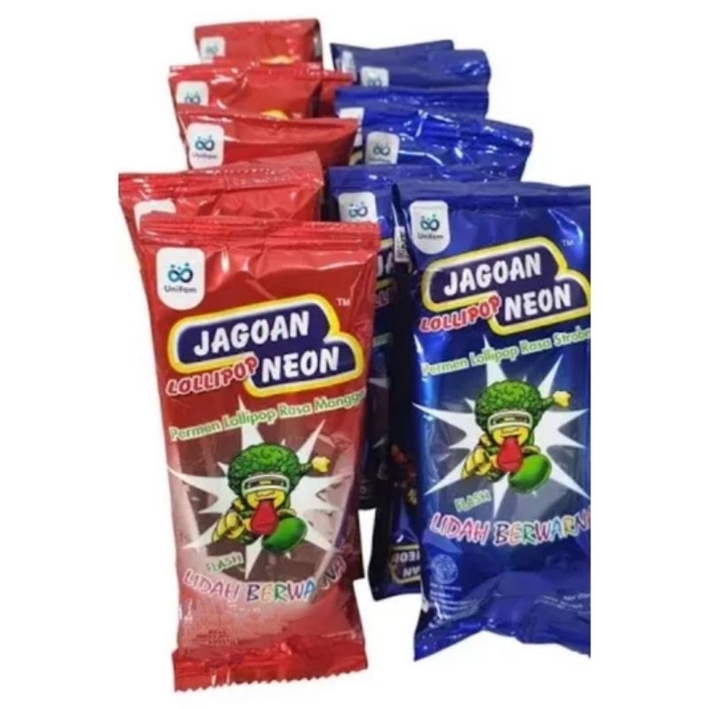 Jual PERMEN JAGOAN NEON 1 RENTENG BIRU ISI 10 LOLLIPOP permen sunduk ...