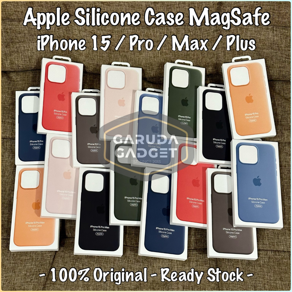 Jual Apple Silicone Case iPhone 15 Pro Max Plus with MagSafe Magnetic ...