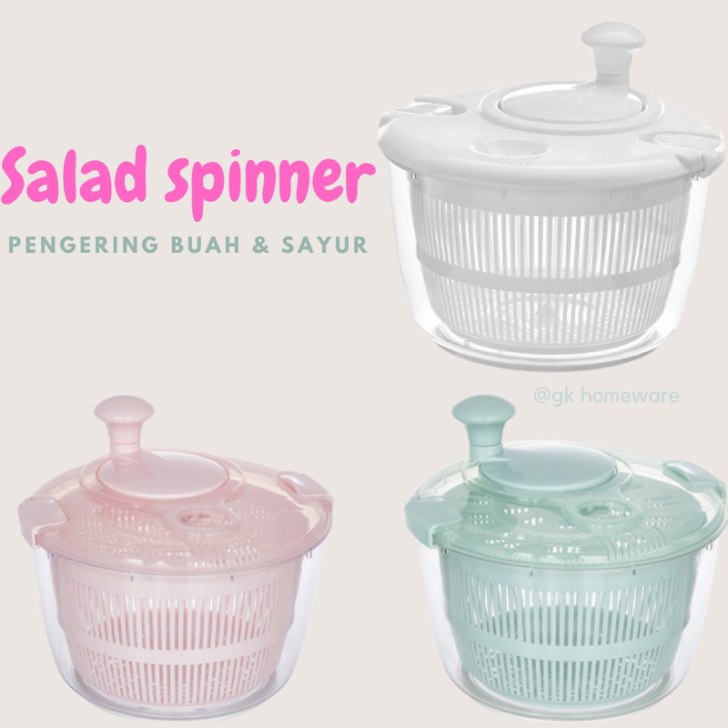 Jual Salad Spinner /Penyuci Sayur Buah /Pengering Sayur Buah | Shopee ...